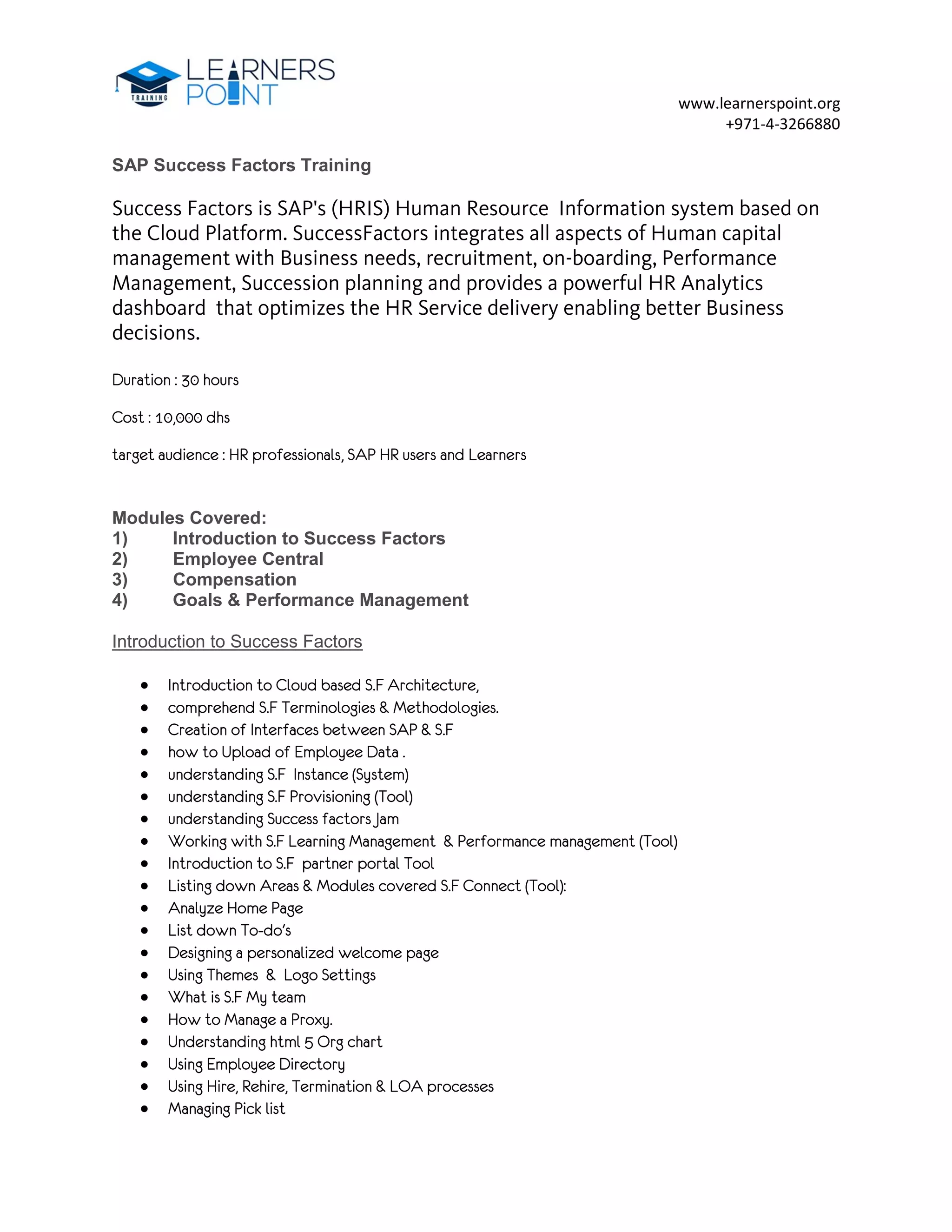 Sap success factors training | PDF | Human Resources | Business