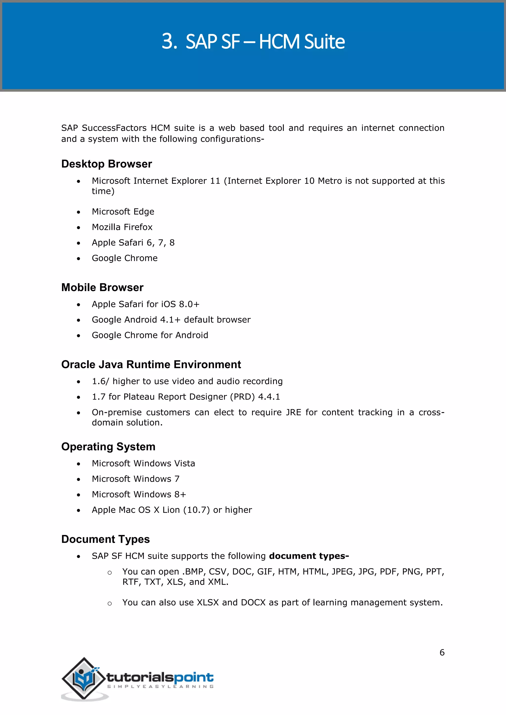 Sap successfactors tutorial | PDF