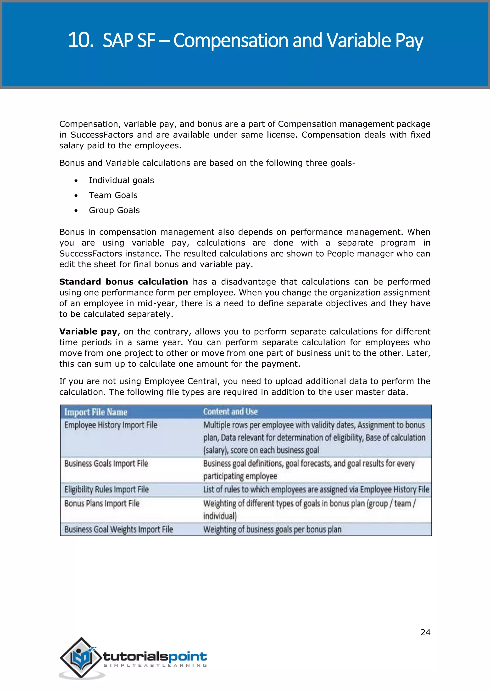 Sap successfactors tutorial | PDF