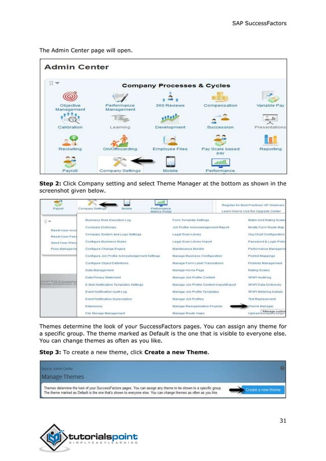 Sap successfactors tutorial | PDF