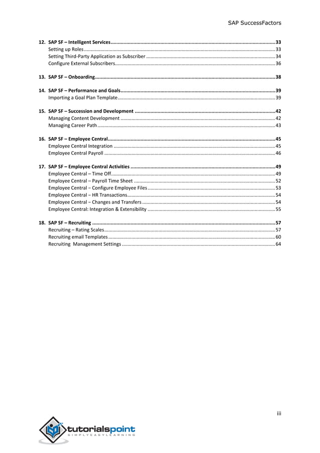 Sap successfactors tutorial | PDF
