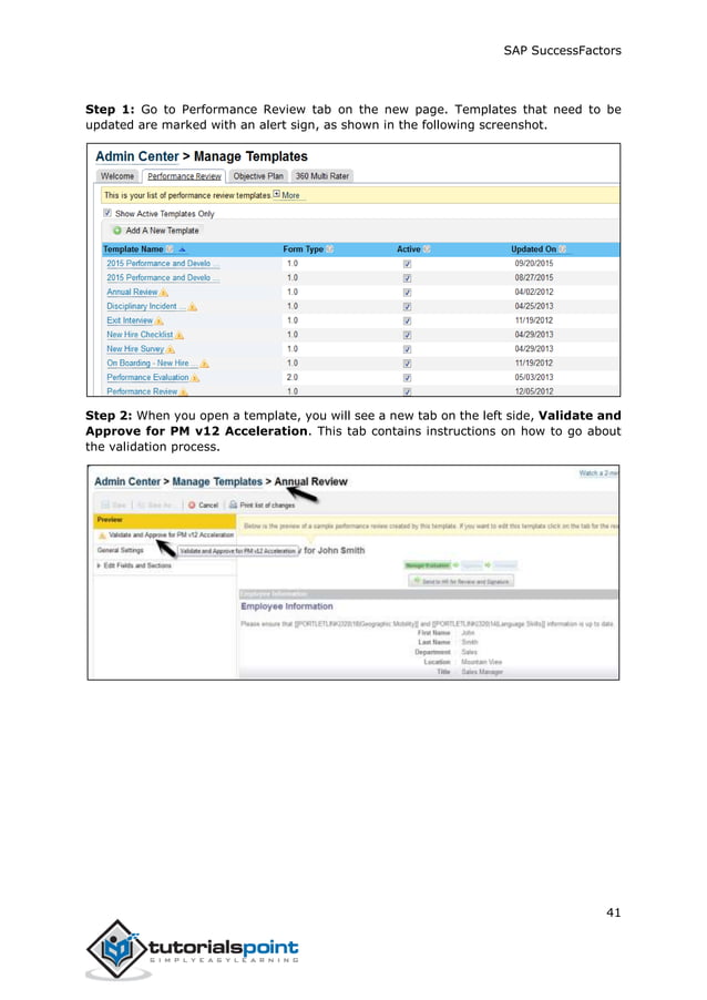Sap successfactors tutorial | PDF