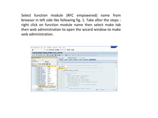 SAP ABAP web services creation. | PPS