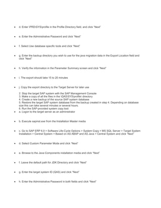 Sap system copy procedure | DOCX