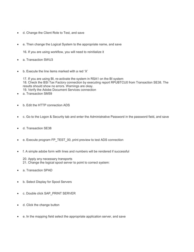 Sap system copy procedure | DOCX