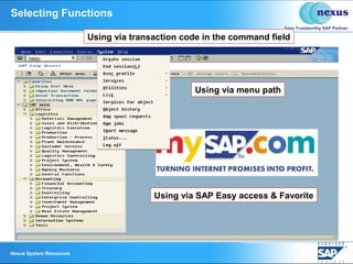 Sap system navigation - for beginer | PPT