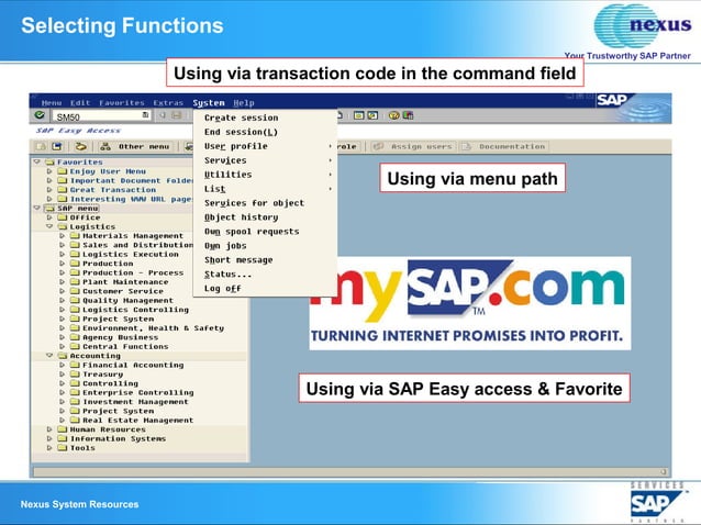 Sap system navigation - for beginer | PPT