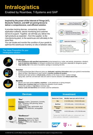 Sap Leonardo, T systems and roambee partnership for Connected Fleet | PDF