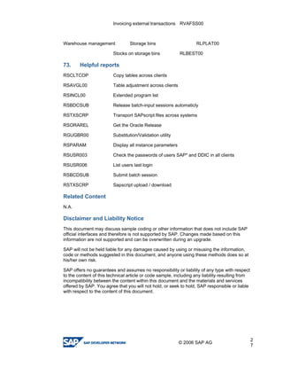 Sap tables for technical consultants | PDF