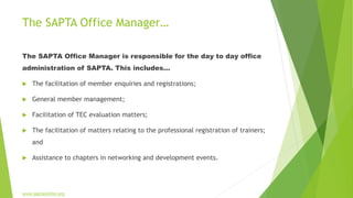 SAPTA Governance Structure | PPTX