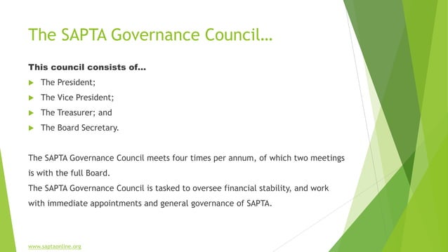 SAPTA Governance Structure | PPT