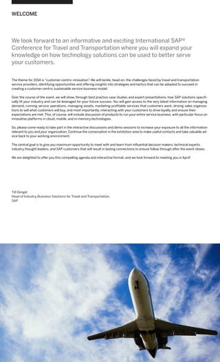 International SAP Conference for Travel and Transportation 2014 | PDF