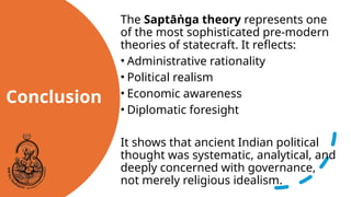 Saptāṅga Theory of State: Ancient Indian Political Structure and ...