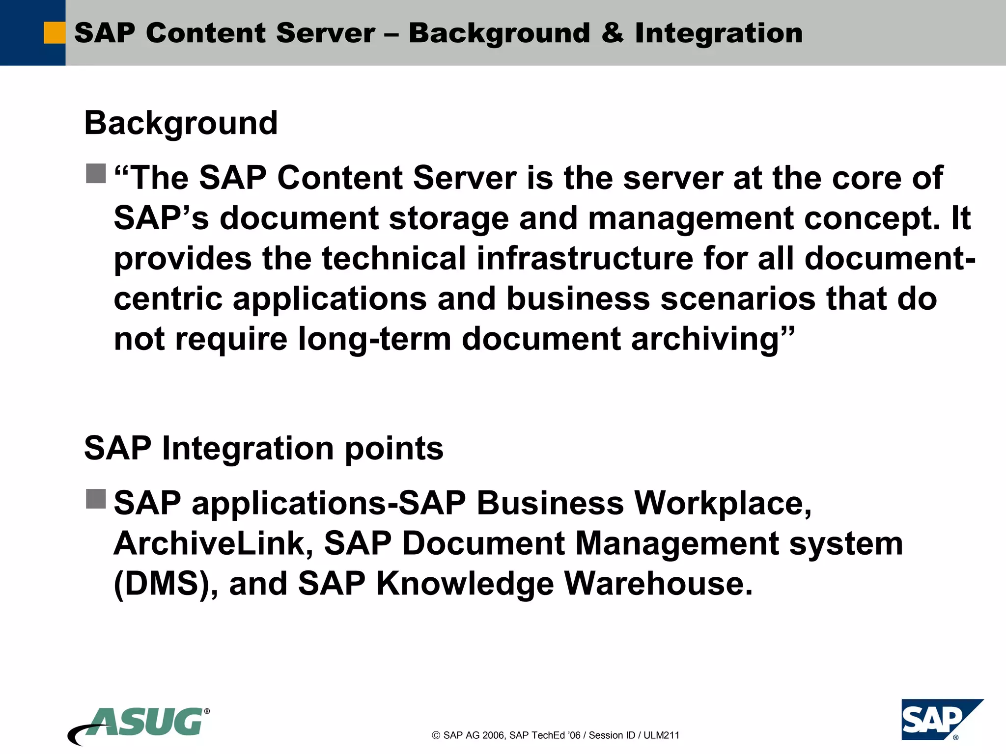 SAP Document Management System Integration with Content Servers | PPT