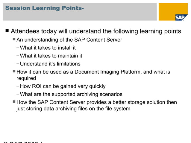 Use the SAP Content Server for Your Document Imaging and Archiving ...