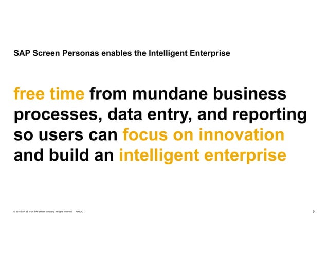 SAP Screen Personas at SAP TechEd 2018 | PPT