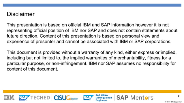 SAP Teched 2019 - Deployment Options with Business Continuity for SAP ...
