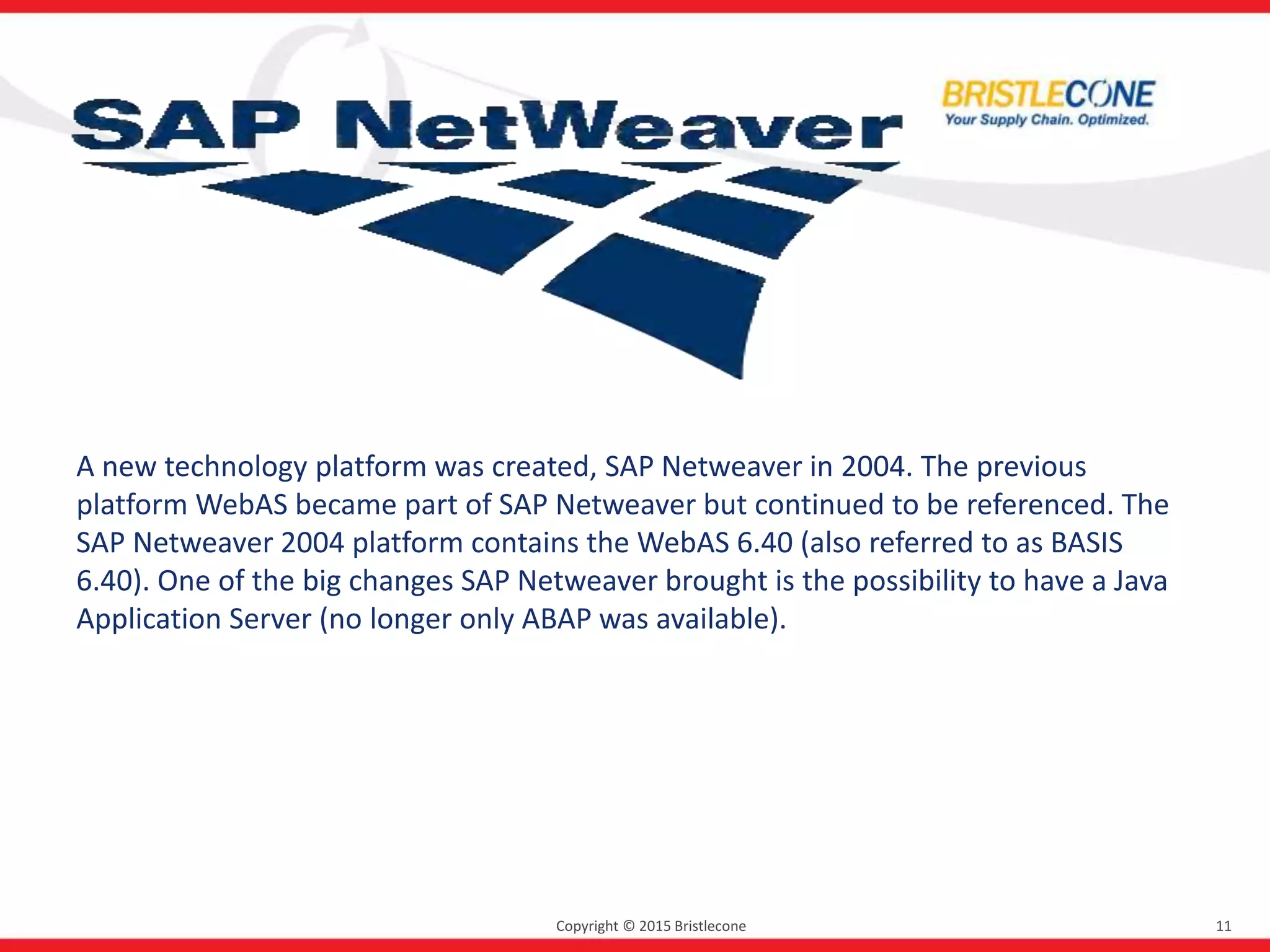 Sap technology & application evolution | PPTX