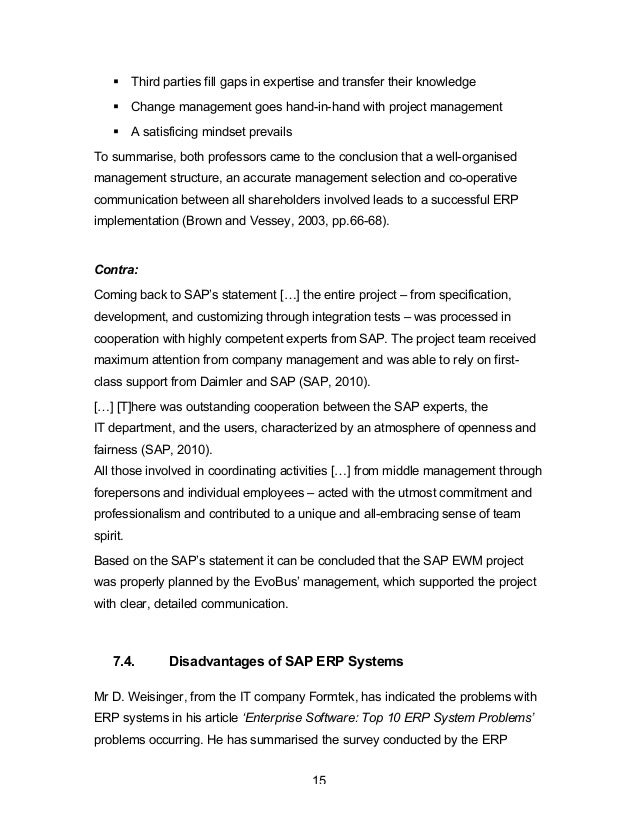 SAP Term paper: EvoBus GmbH - How a coach bus company benefits from t…