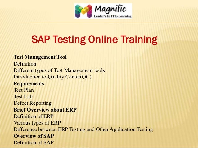 Sap Testing Sap Tao 20 Automation Qtp 100 Business Process Te