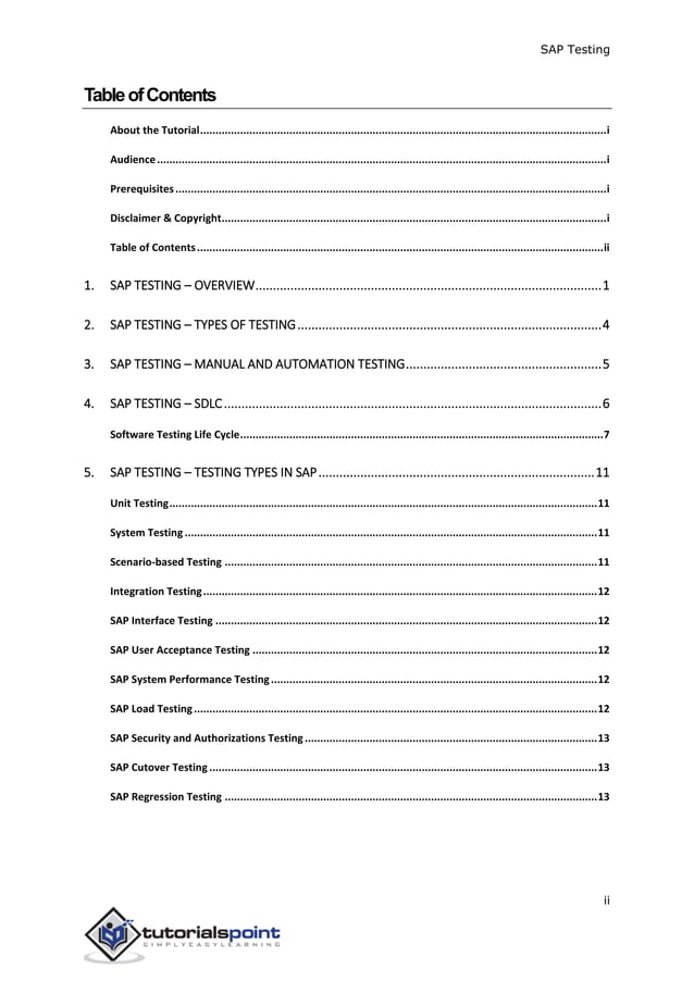 Sap Testing Tutorial Pdf 1991