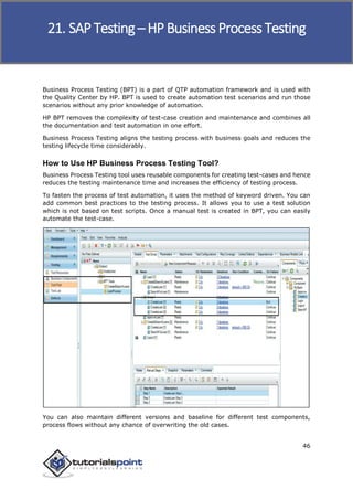 Sap testing tutorial | PDF