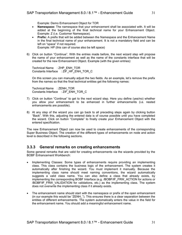 Sap tm enhancement guide | PDF | Databases | Computer Software and Applications