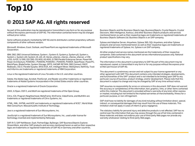 Top 10 Reasons Customers Choose SAP Business Suite powered by SAP HANA ...