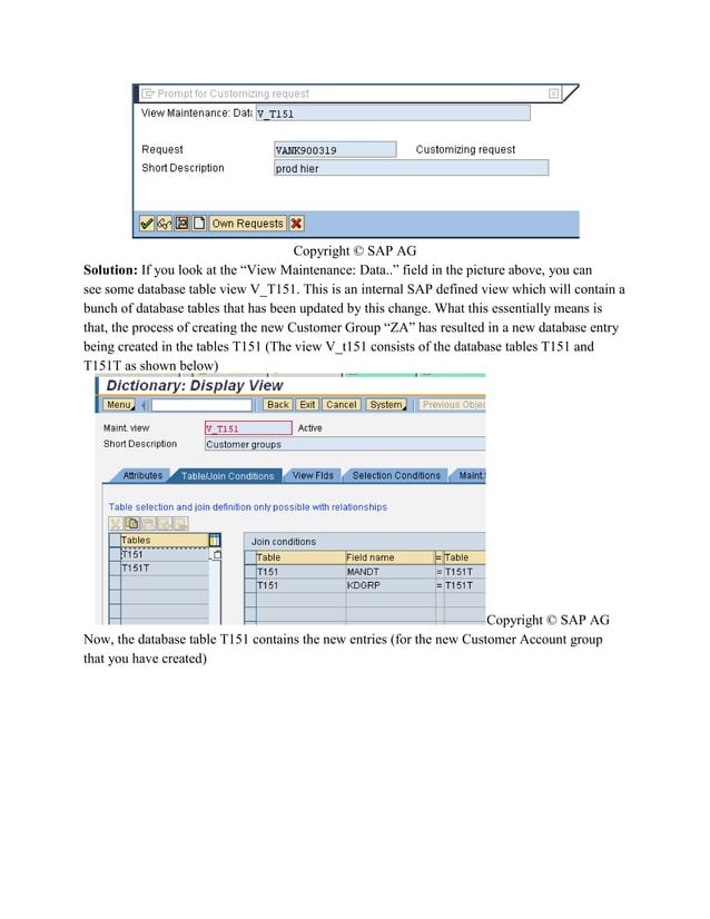 Sap tranport,customization request | DOCX