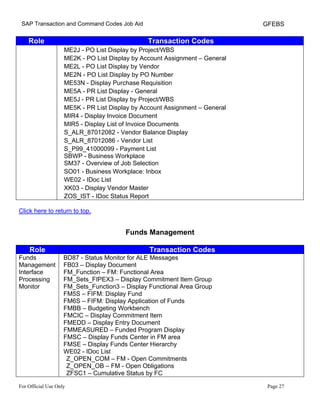 Sap transaction codes | PDF
