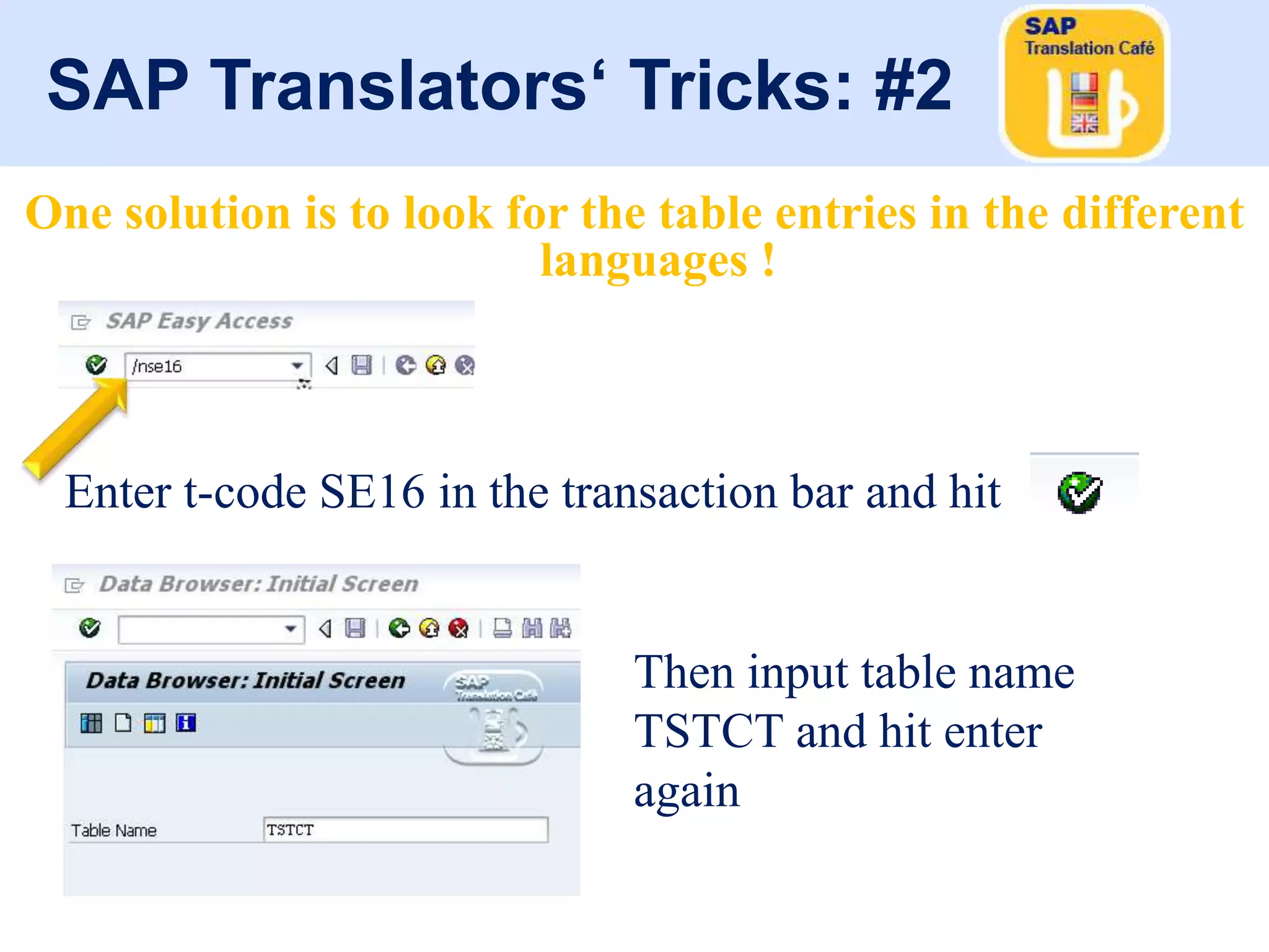 Sap user trick #2: translation made easy ! | PPT