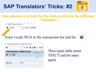 Sap user trick #2: translation made easy ! | PPT