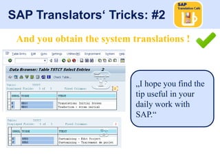 Sap user trick #2: translation made easy ! | PPT