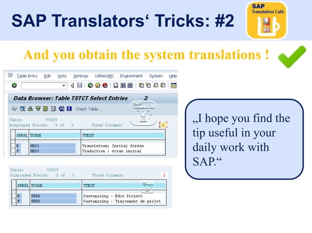 Sap user trick #2: translation made easy ! | PPT