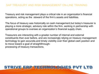 Sap treasury and risk management training | PPT