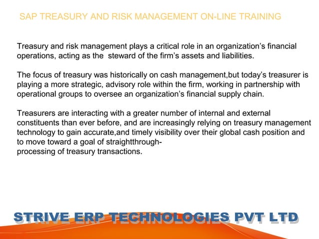 Sap treasury and risk management training | PPT | Stocks and Bonds ...
