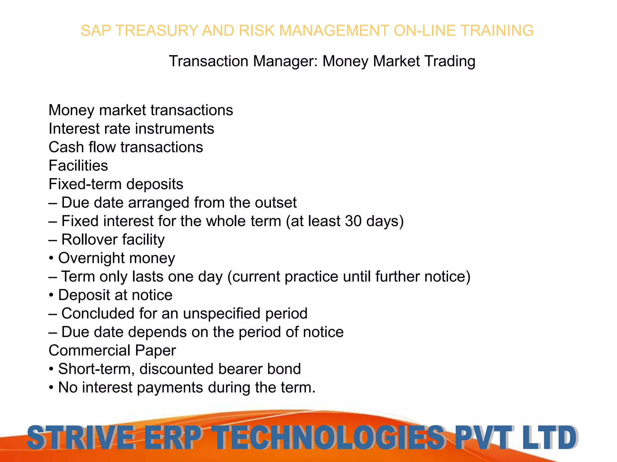 Sap treasury and risk management | PPT