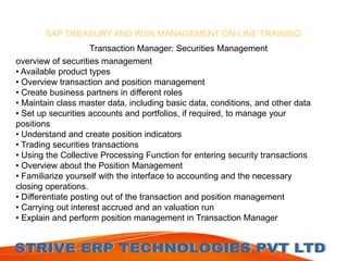 Sap treasury and risk management | PPT
