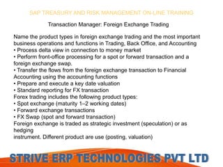 Sap treasury and risk management | PPT