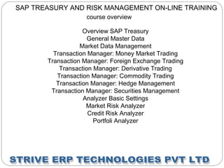 Sap treasury and risk management:strive erp | PPT