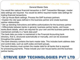 Sap treasury and risk management:strive erp | PPT