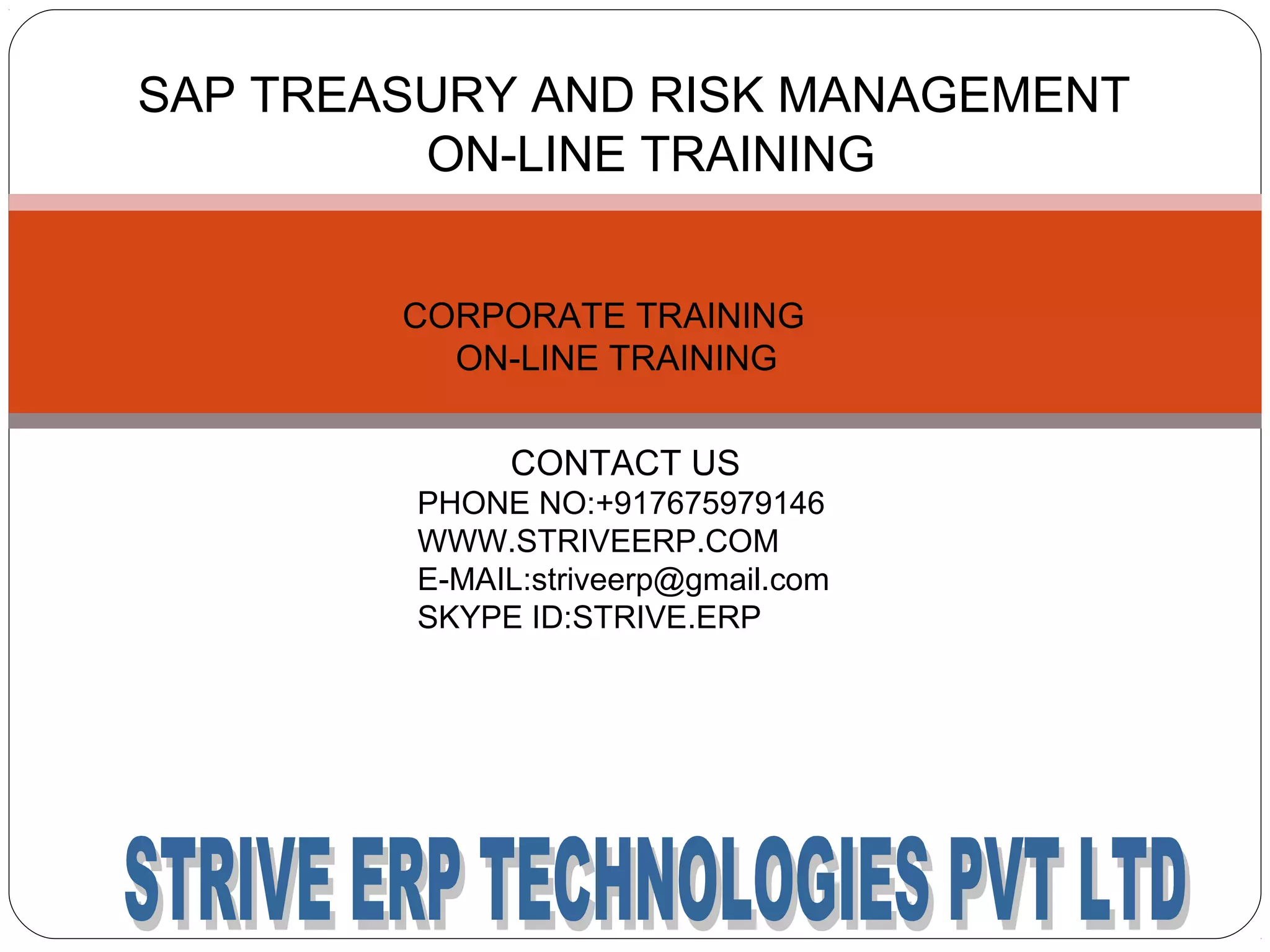 Sap treasury and risk management | PPT