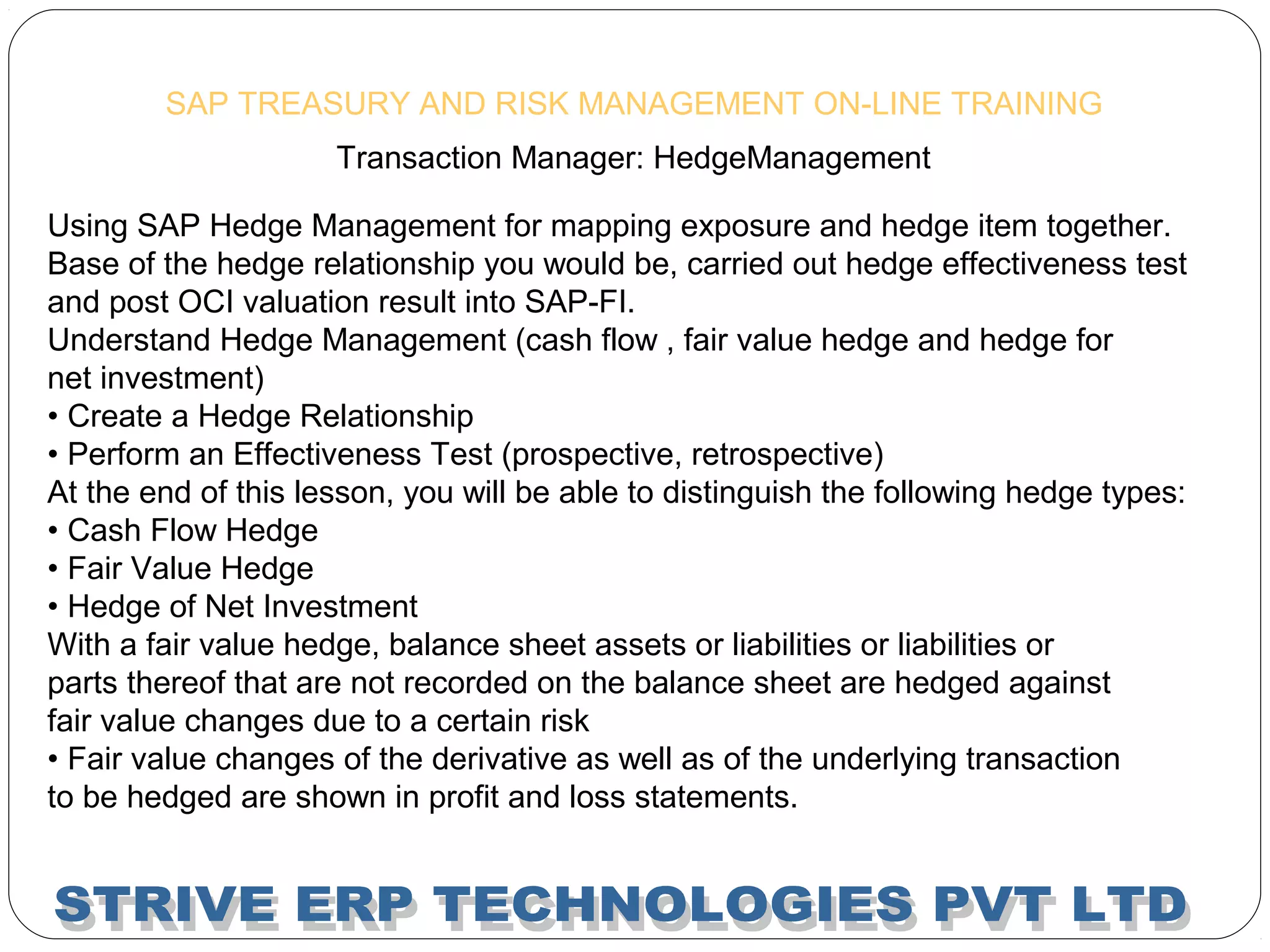 Sap treasury and risk management | PPT
