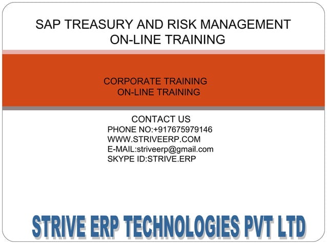 Sap treasury and risk management | PPT