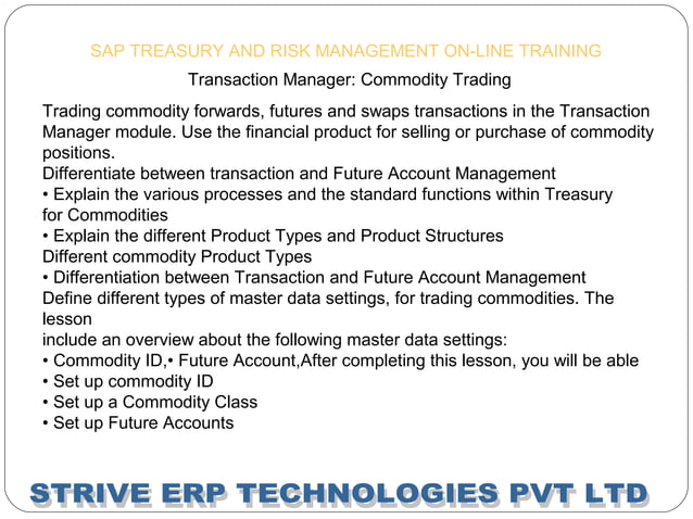 Sap treasury and risk management | PPT