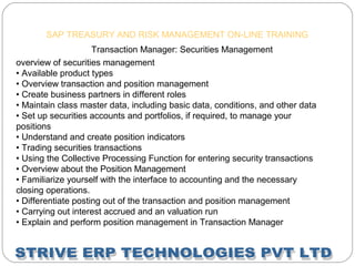 Sap treasury and risk management | PPT