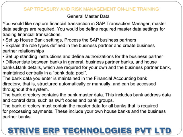 Sap treasury and risk management | PPT