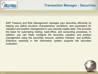 Sap trm treasury & risk management | PDF