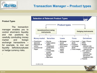 Sap trm treasury & risk management | PDF