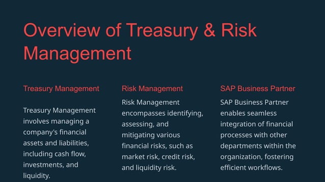 SAP TRM (Treasury and Risk Management) Training PPT | PPTX